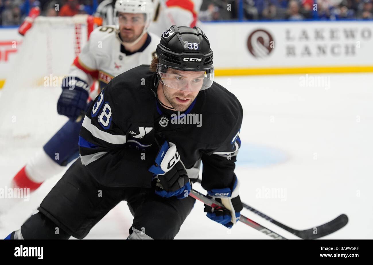 Tampa Bay Lightning left wing Brandon Hagel (38) against the Florida ...