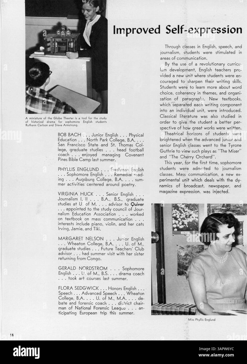 The 1966 yearbook from Minnehaha Academy, titled 'Antler,' features the students, teachers ...