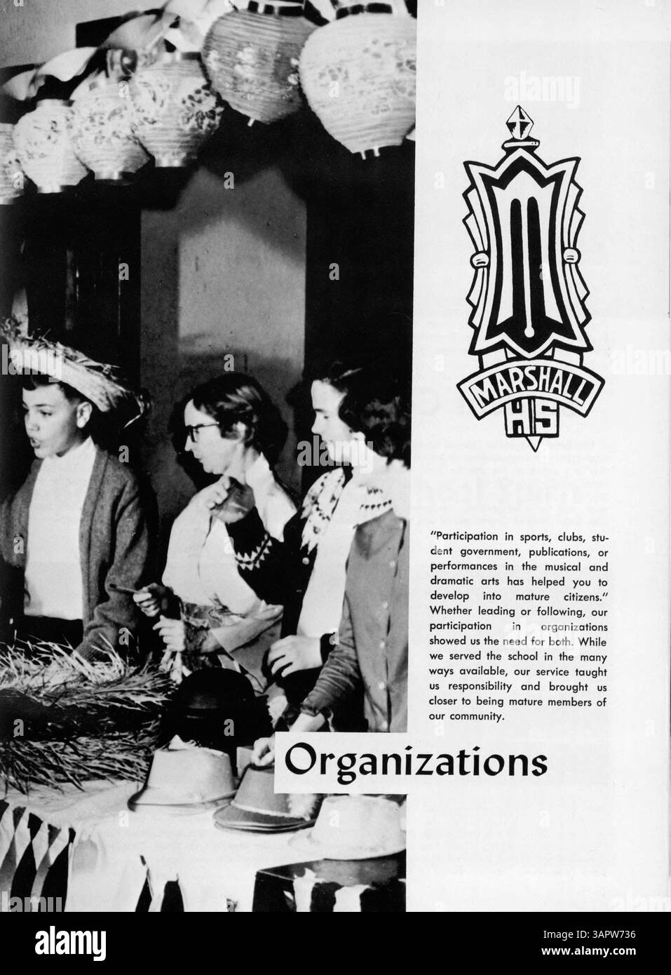 The 1962 'Cardinal' yearbook from Marshall High School records the ...