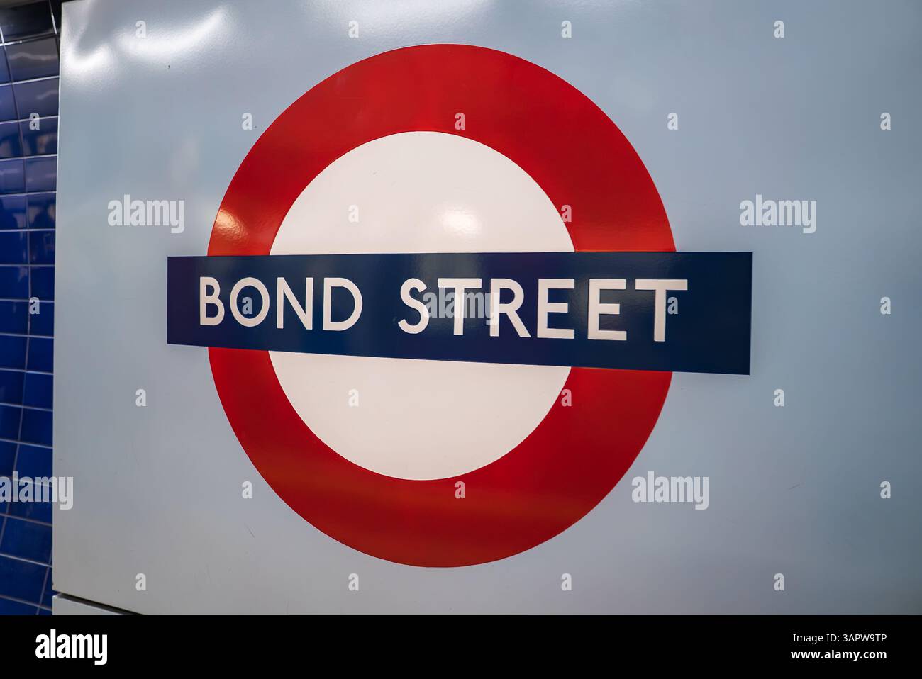 London Underground Roundel at Bond Street Station Entrance Stock Photo ...