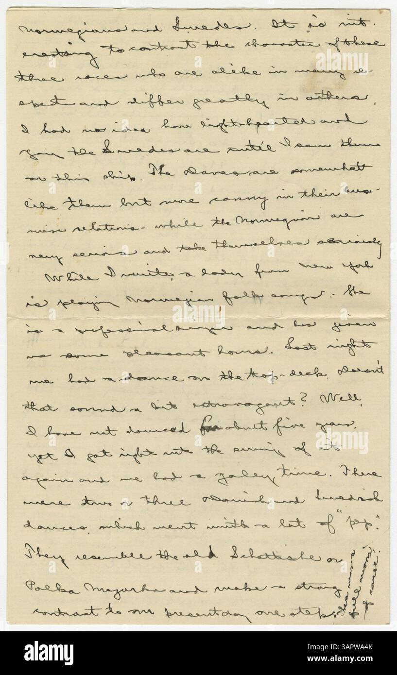 Ernst's letter from the S.S. Hellig Olav on February 5, 1919, discusses ...