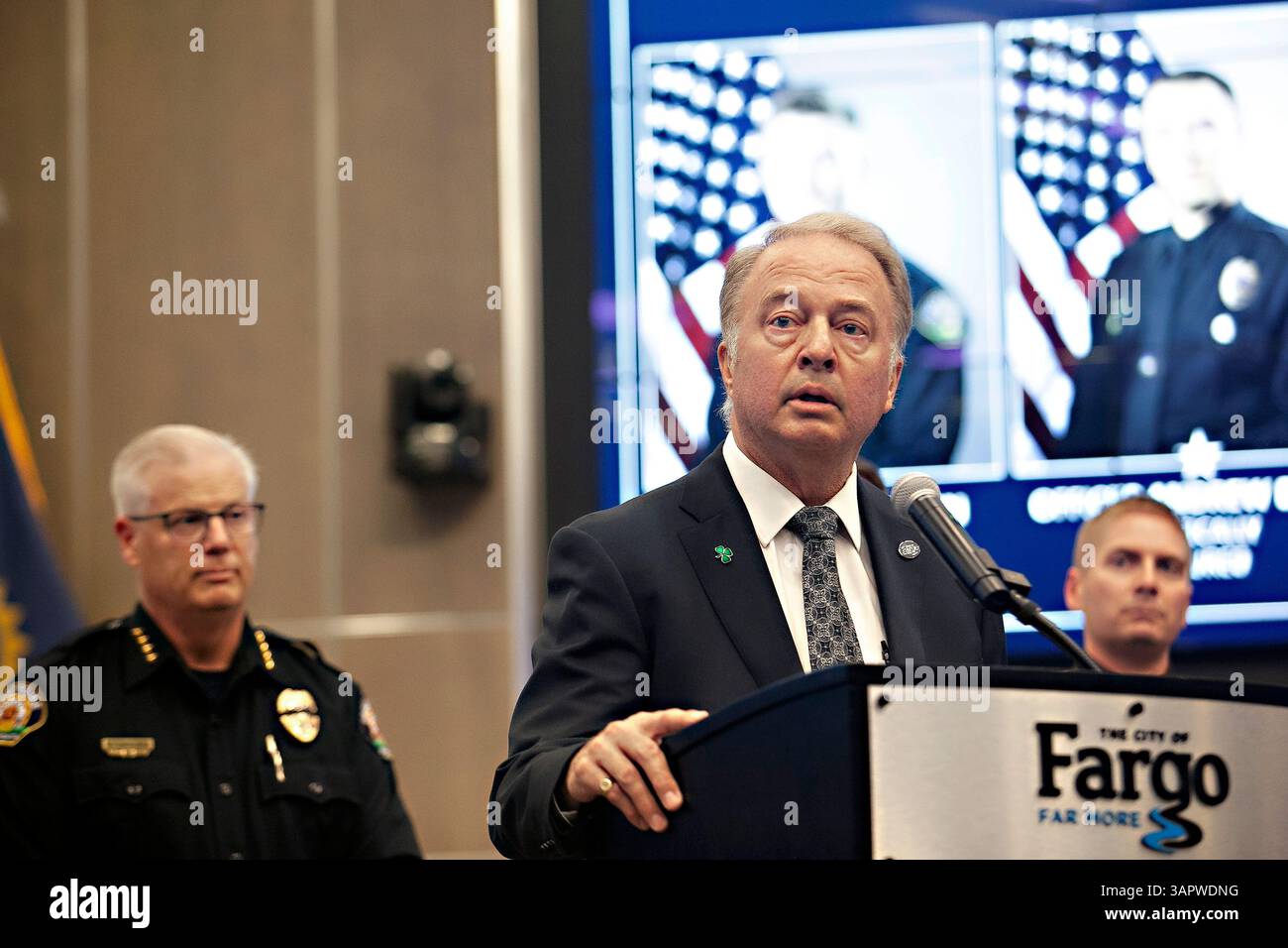 FILE - Mayor Tim Mahoney responds to questions during a news conference ...