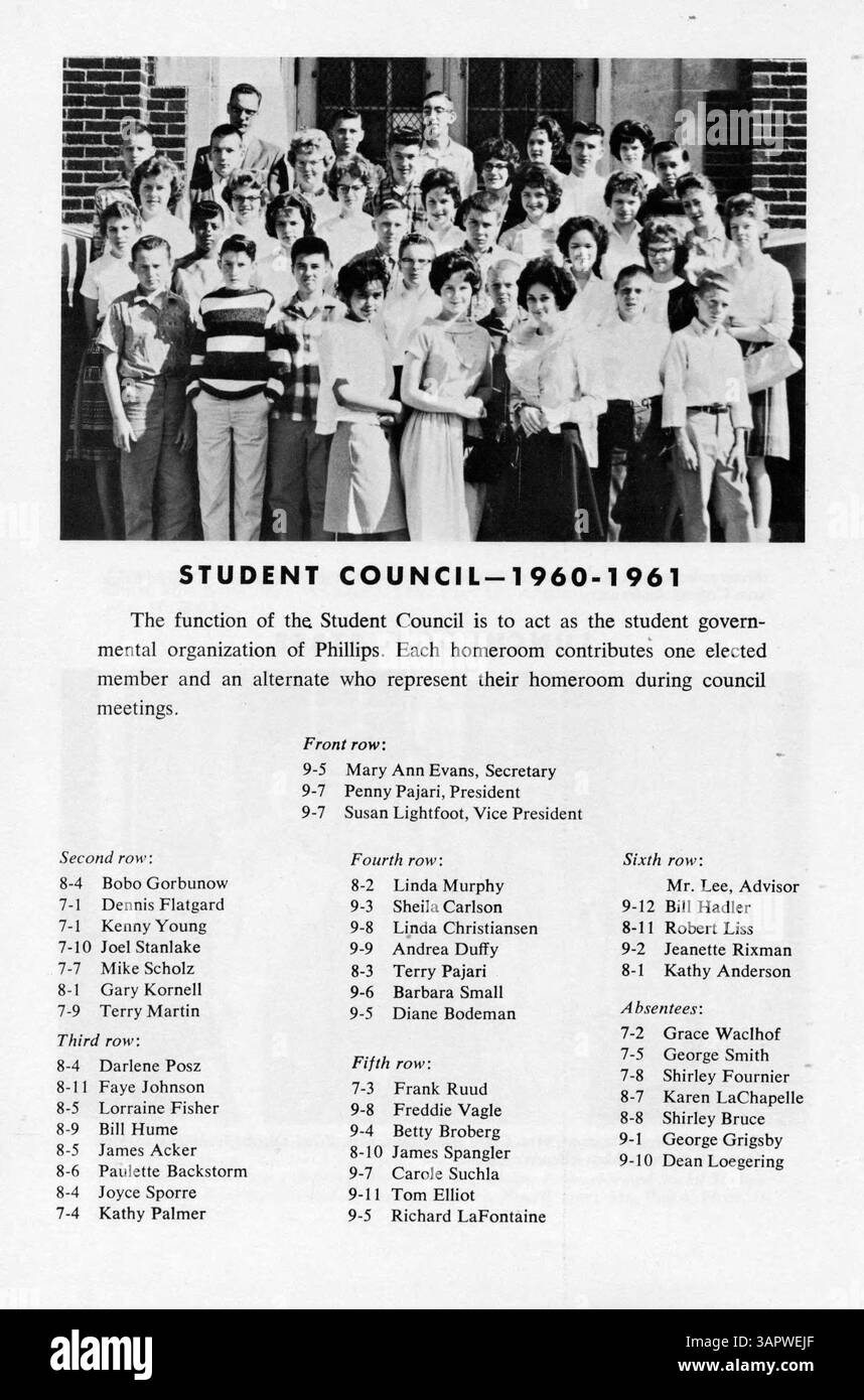 The 1961 Phillips Jr. High Yearbook documents student and teacher life ...