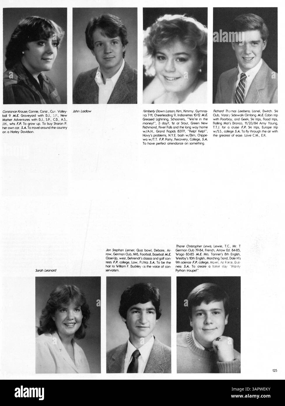 The 1985 Southwest High School yearbook features students, teachers ...