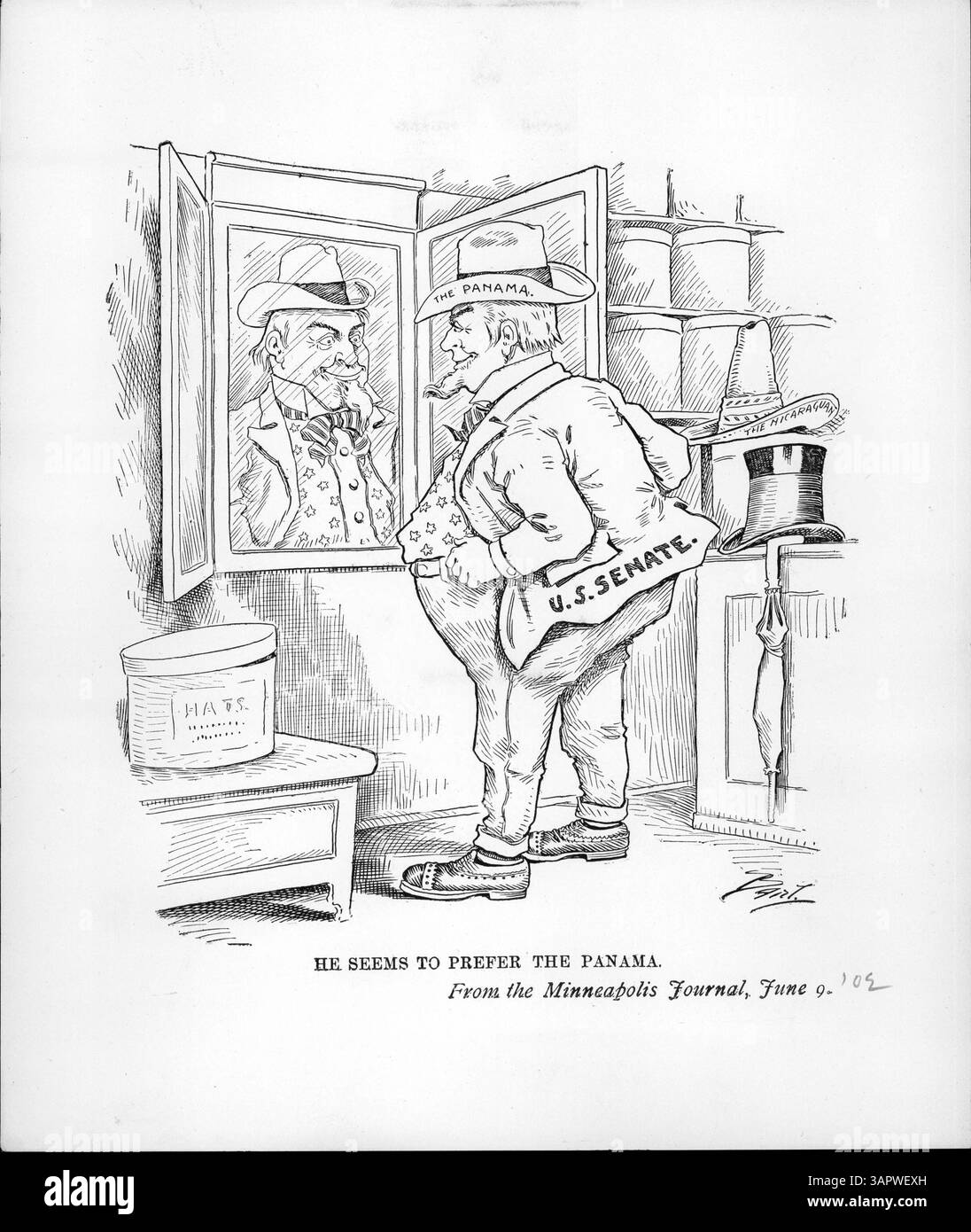 Illustration showing U.S. Senate members deciding between building the ...