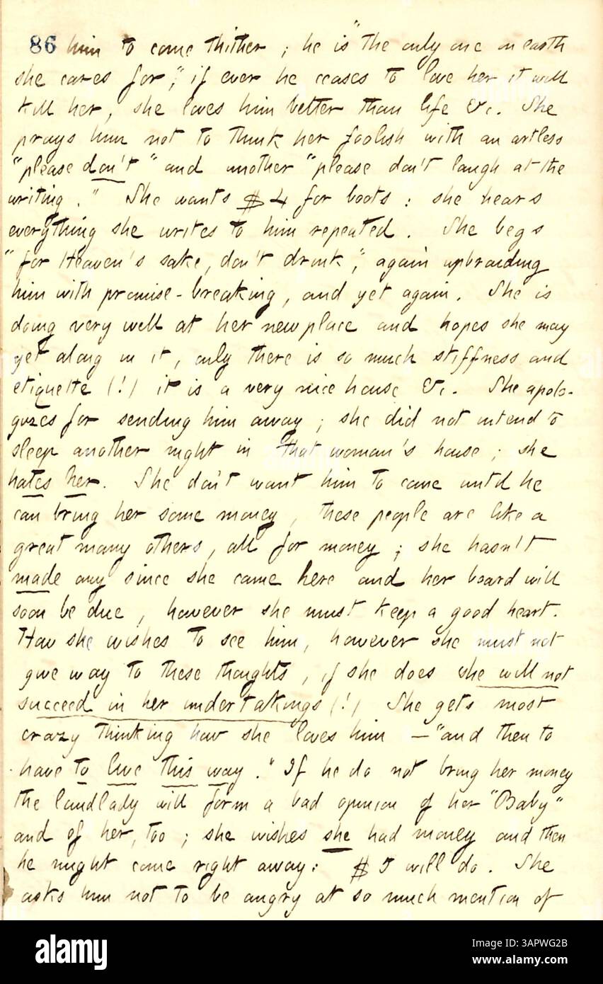 In his August 22, 1859 diary entry, Thomas Butler Gunn shares letters ...