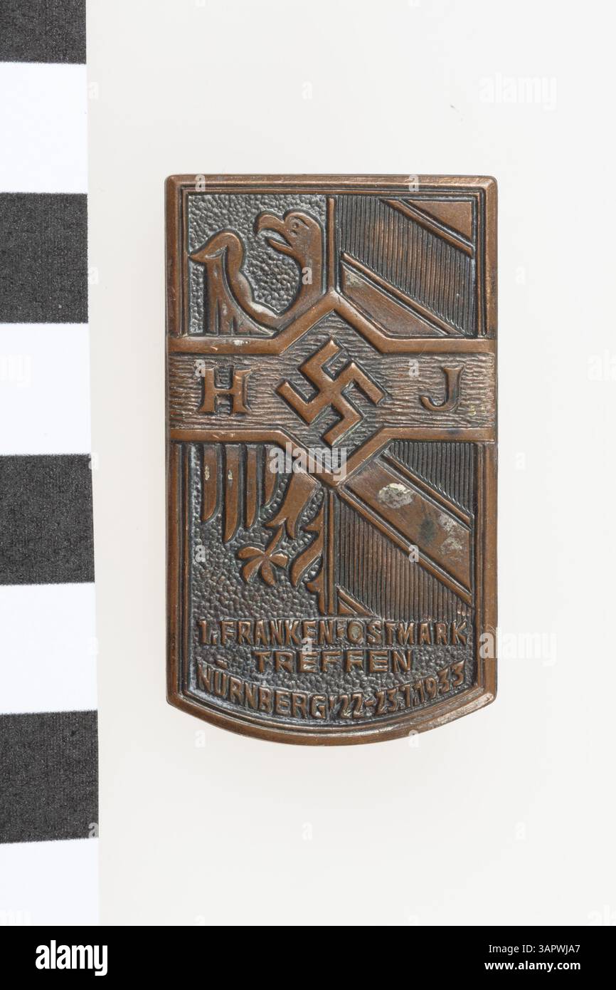 A Hitler Youth badge from the first Franken-Ostmark meeting held in ...