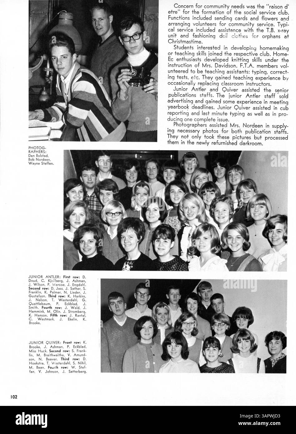 The 1966 Antler yearbook from Minnehaha Academy features key moments ...