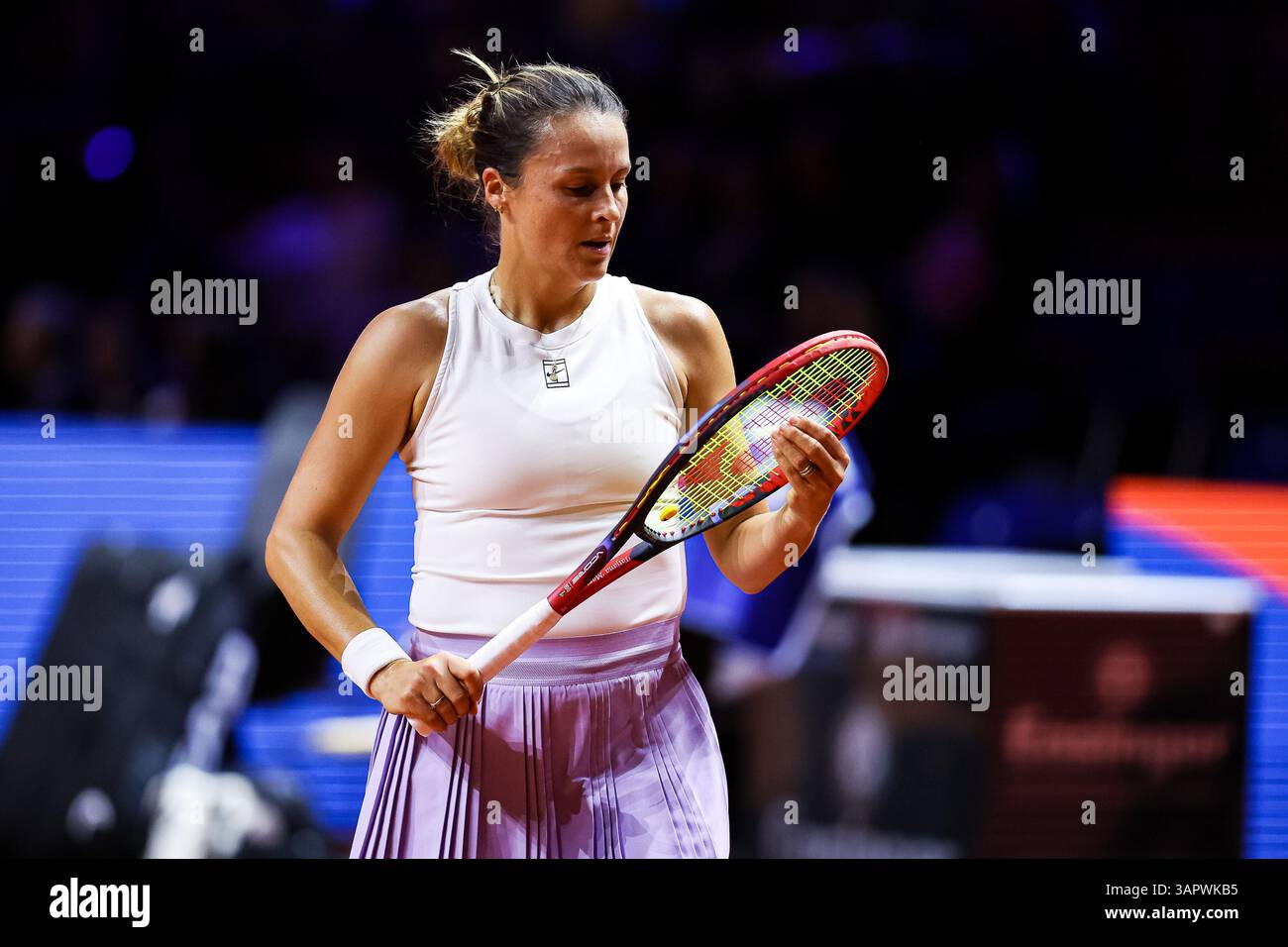 Stuttgart, Deutschland. 16th Apr, 2025. im Bild Tatjana Maria Tatjana Maria GER vs Ella Seidel ...