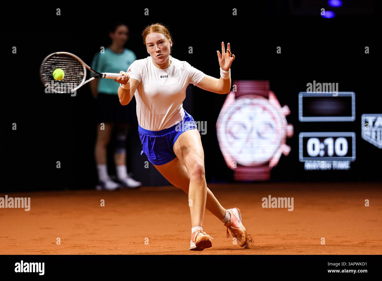 Stuttgart, Deutschland. 16th Apr, 2025. im Bild Ella Seidel Tatjana Maria GER vs Ella Seidel GER ...