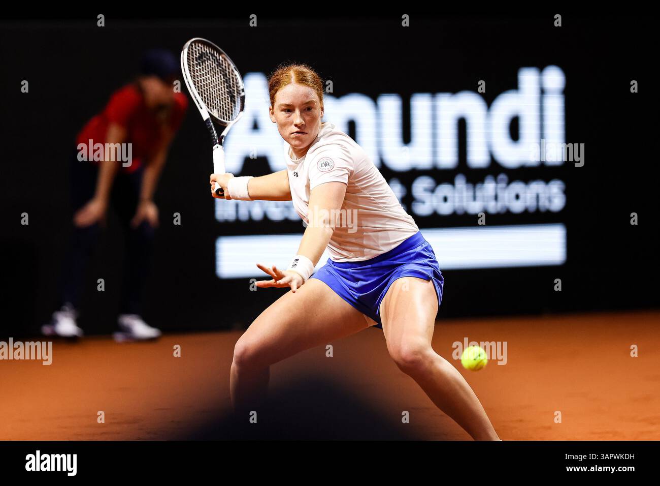 Stuttgart, Deutschland. 16th Apr, 2025. im Bild Ella Seidel Tatjana Maria GER vs Ella Seidel GER ...