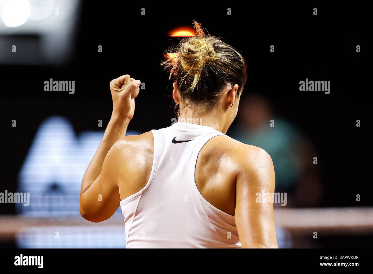 Stuttgart, Deutschland. 16th Apr, 2025. im Bild Tatjana Maria Tatjana Maria GER vs Ella Seidel ...