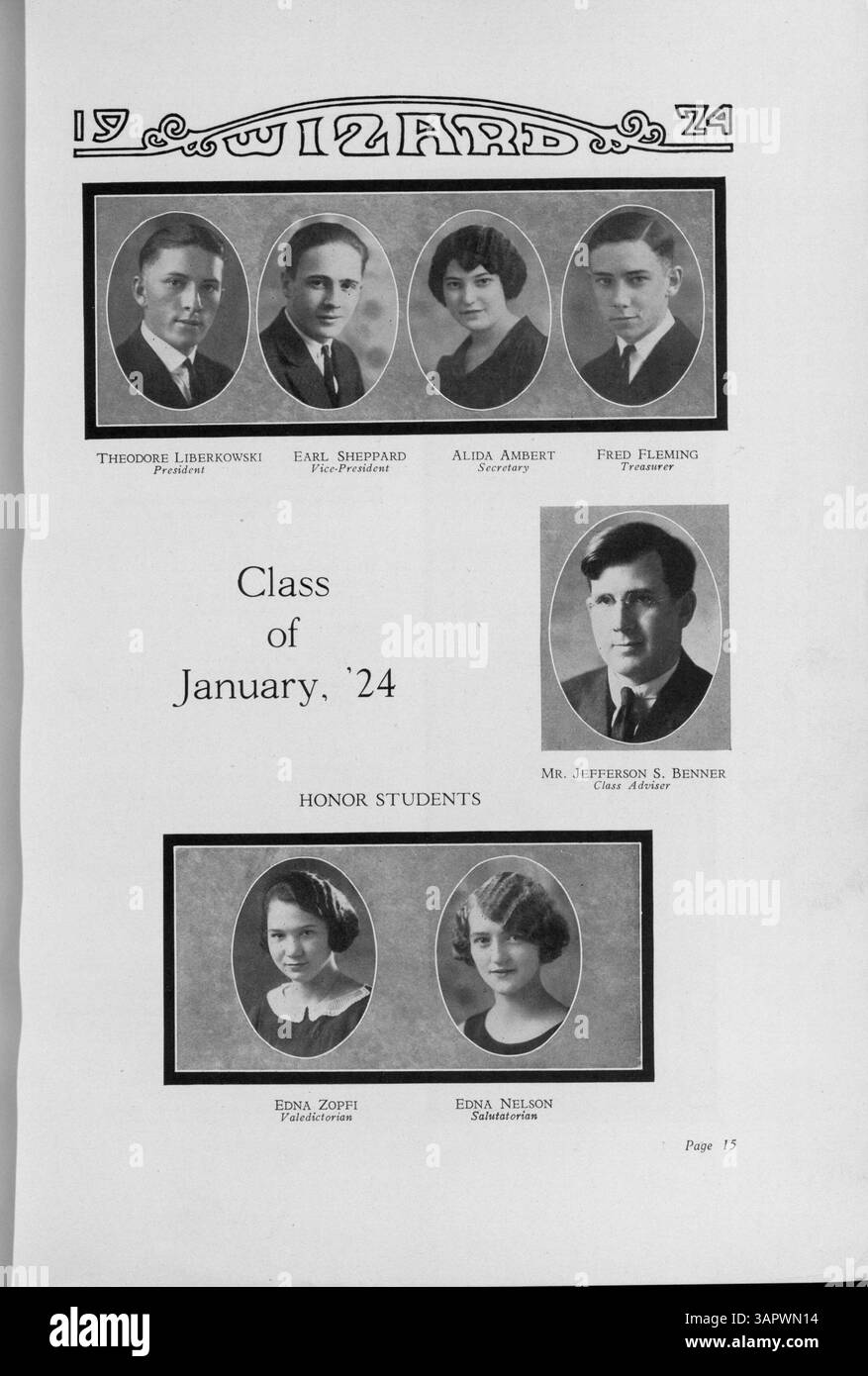 The 'Wizard' yearbook from Edison High School, 1924, encapsulates the ...