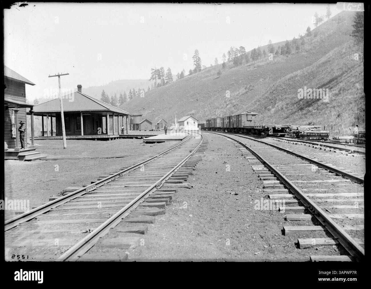 A photograph of Bingham Springs railroad station, capturing the ...