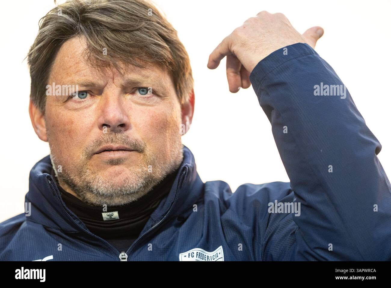 Hvidovre, Denmark. 16th, April 2025. Head coach Michael Hansen of FC ...