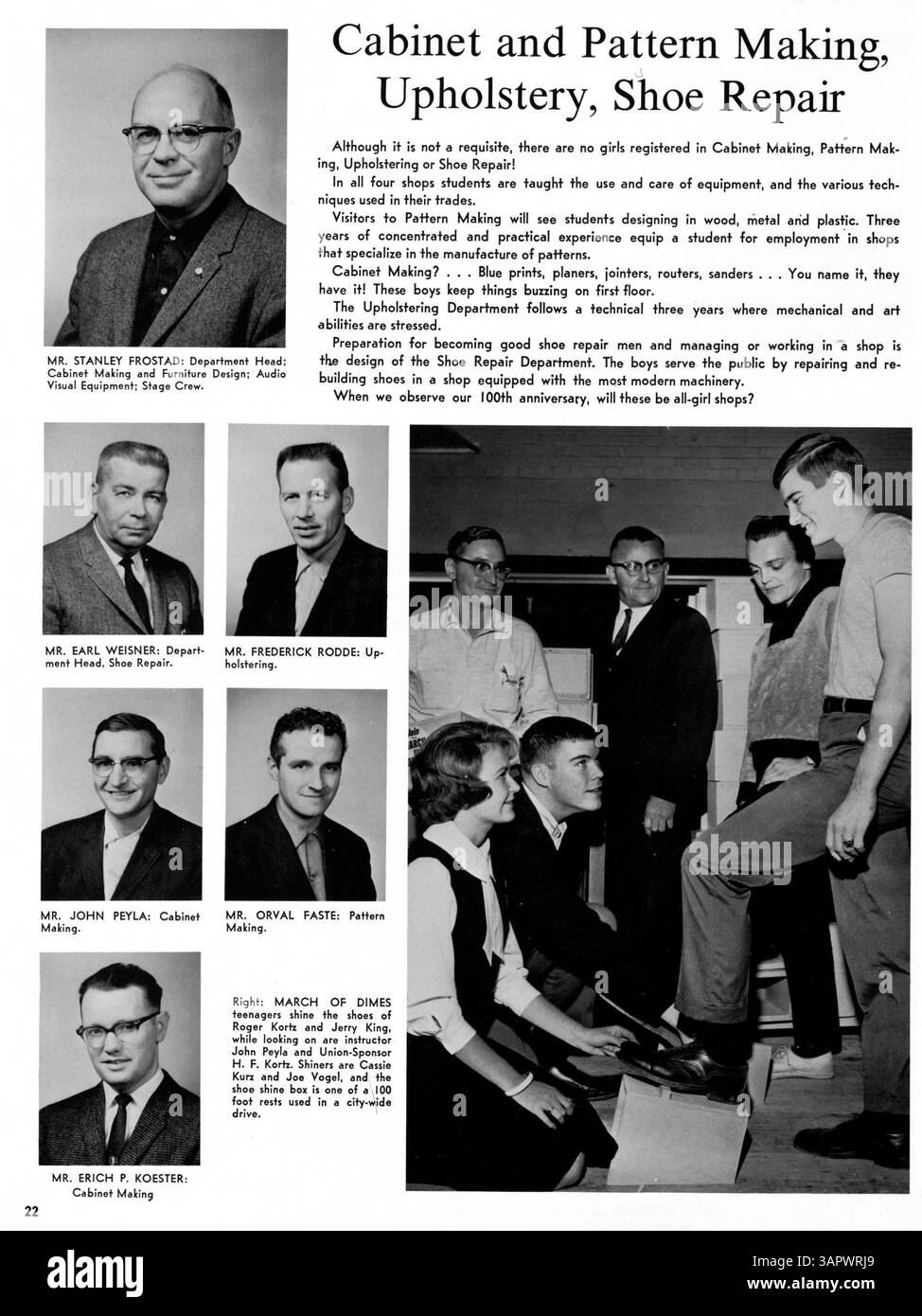 The 1964 'Tradewind' yearbook from the vocational school documents the ...