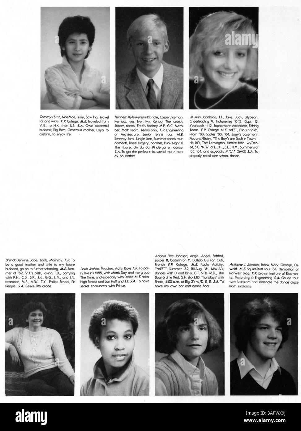 This high school yearbook from 1984-1985 highlights the students ...