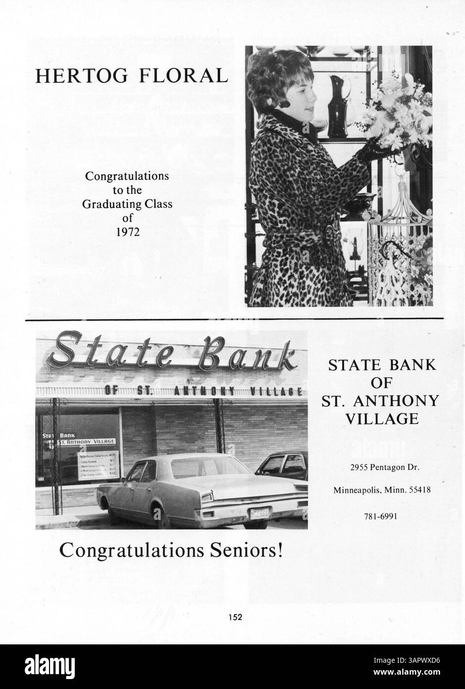 The 1972 yearbook of St. Anthony Village High School, titled 'Villager ...