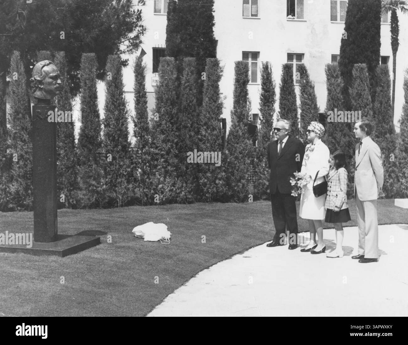 Prince rainier princess grace children Black and White Stock Photos ...