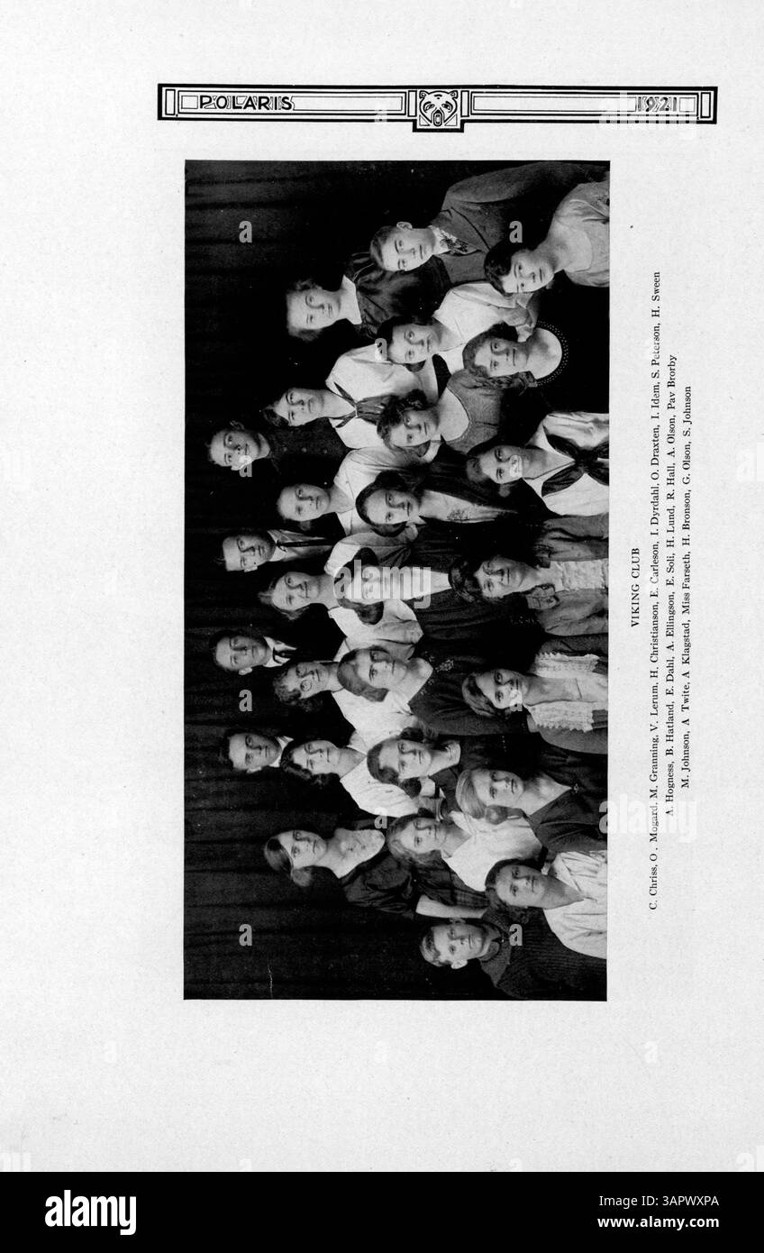 The 1921 North High School Yearbook, 'Polaris,' documents the school year with photos and ...