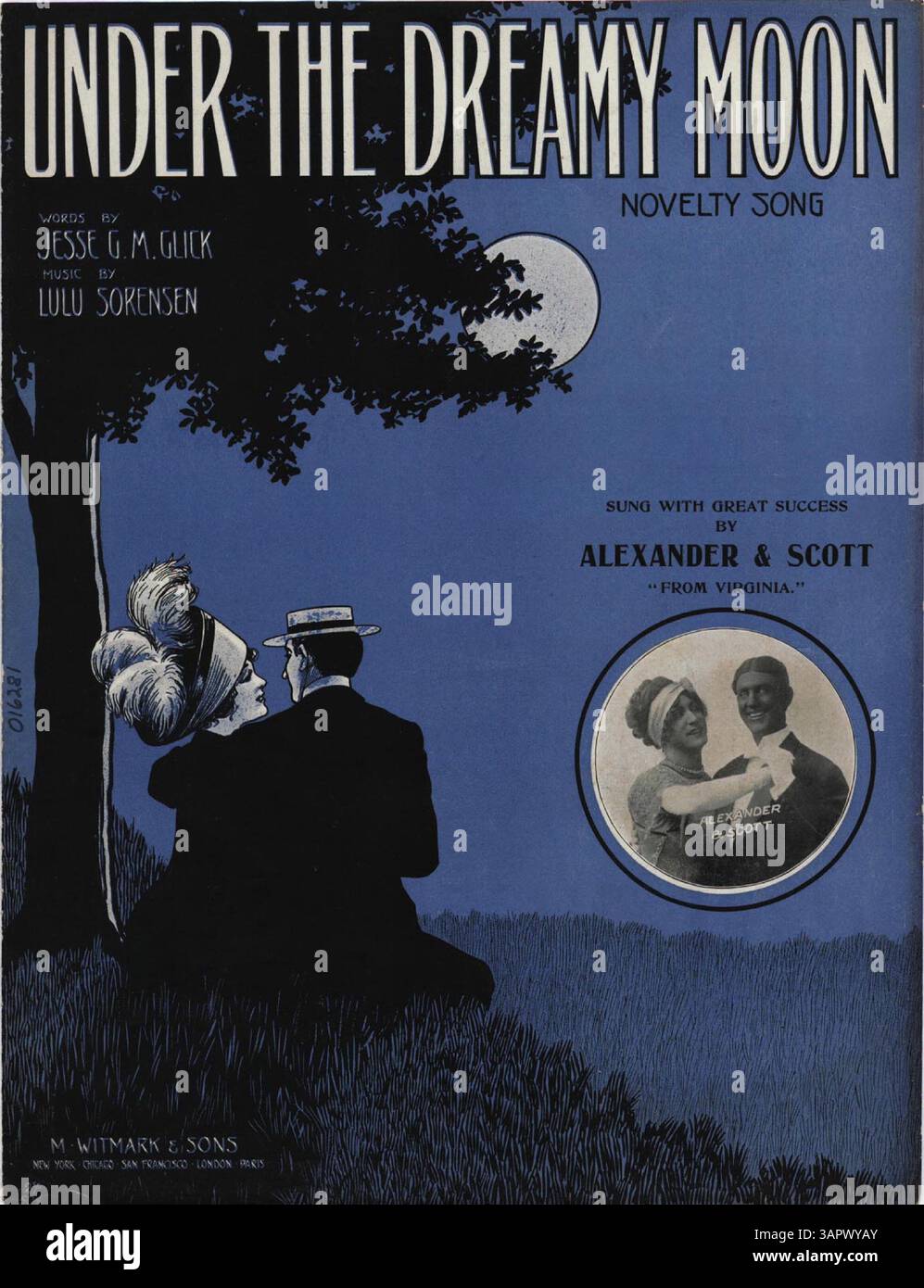 This cover of 'Under the Dreamy Moon' features song credits and musical excerpts, including 'Let ...