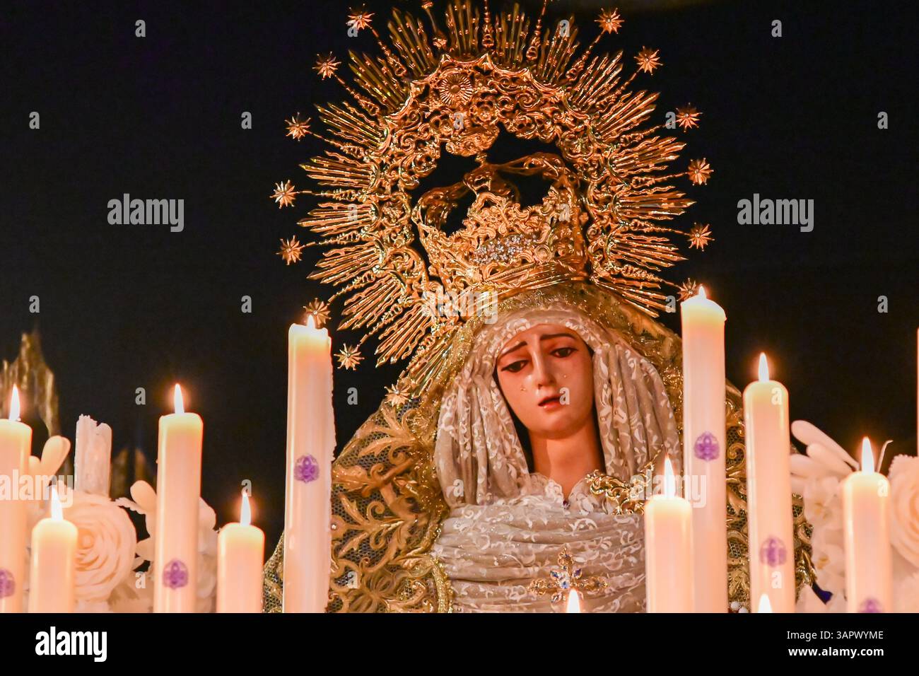 Madrid, Madrid, SPAIN. 16th Apr, 2025. Despite the procession's ...