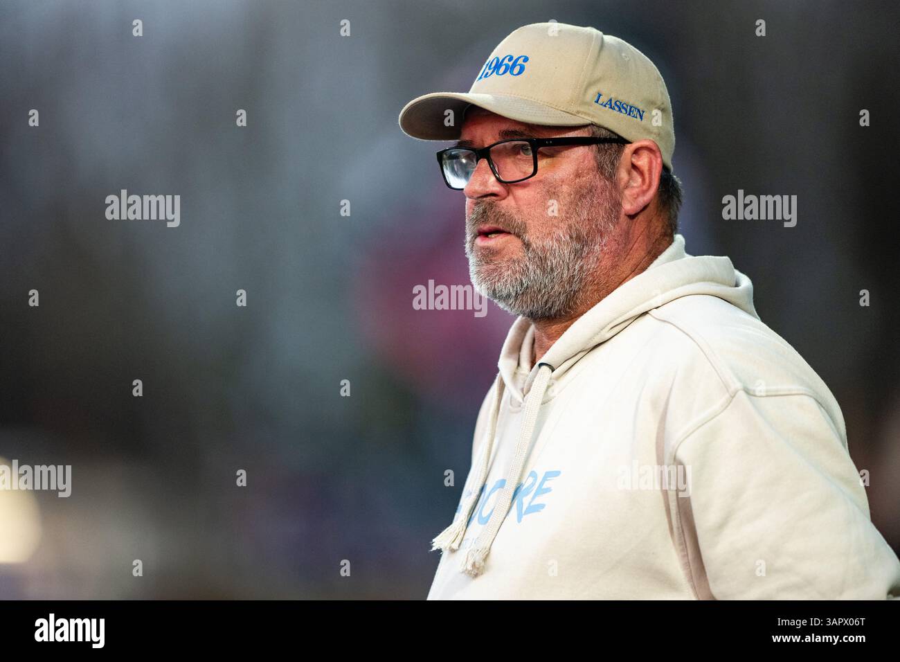 Hvidovre, Denmark. 16th, April 2025. Director of sports Peter Lassen of ...