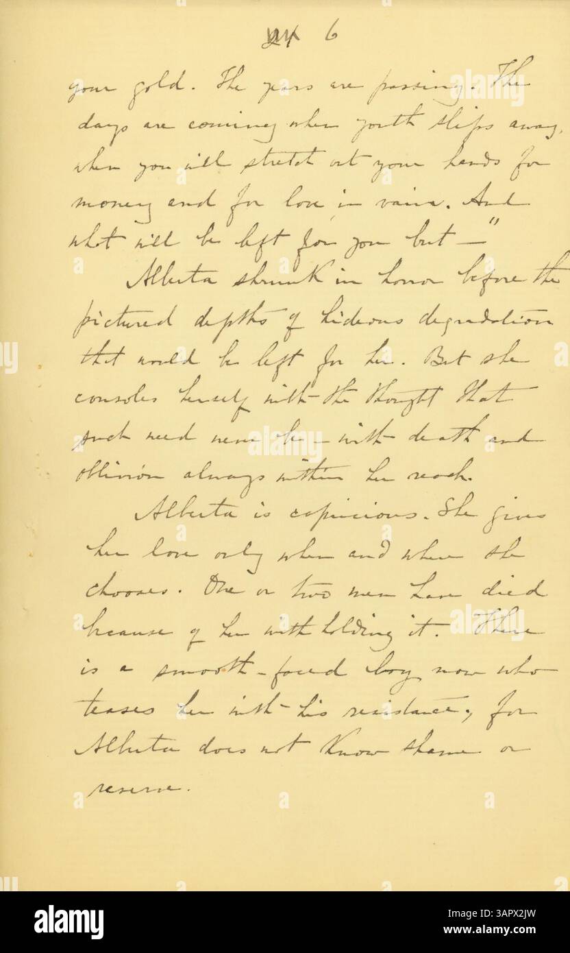 The original manuscript of Kate Chopin's short story 'Two Portraits ...