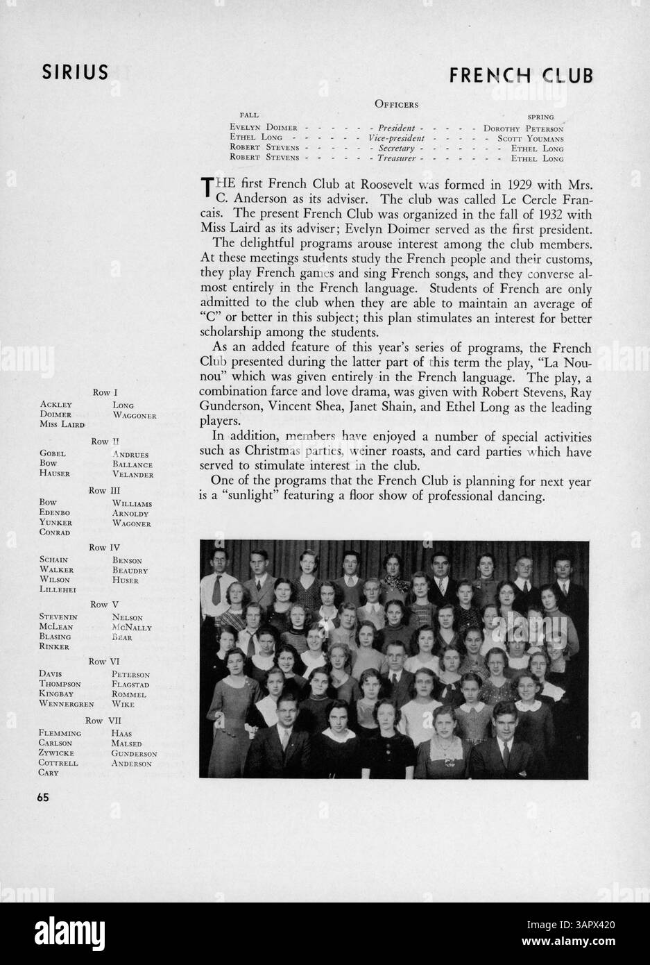 The Roosevelt High School 1934 Sagamore yearbook features the key ...