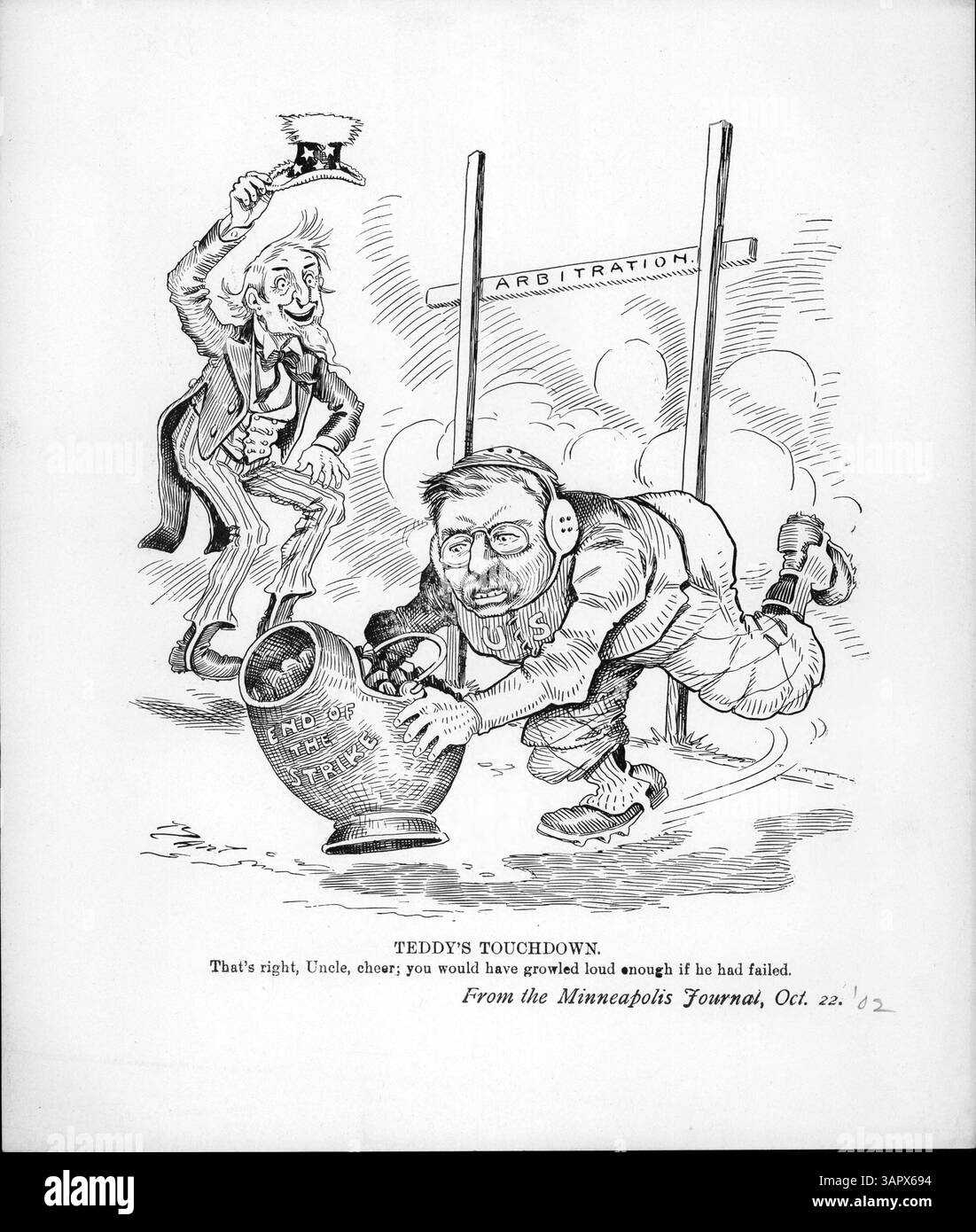 This political cartoon from the early 20th century shows President ...