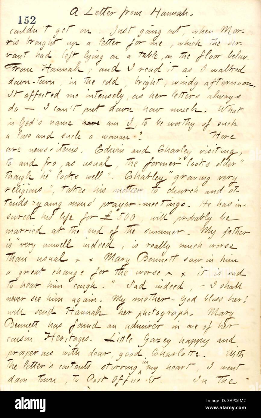 Thomas Butler Gunn’s April 24, 1860 diary entry describes a letter from ...