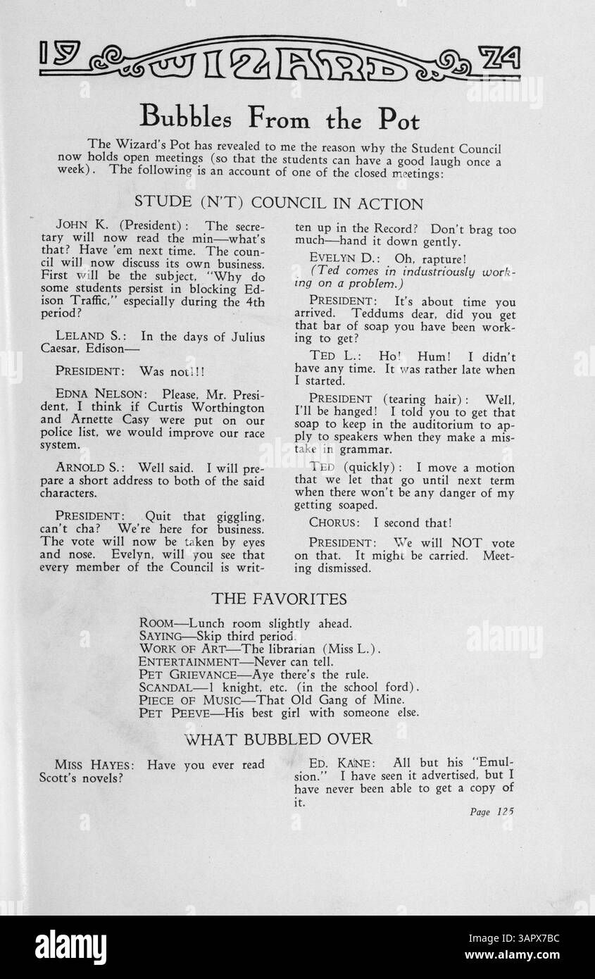 The Wizard yearbook of 1924 documents the major highlights of the 1923 ...