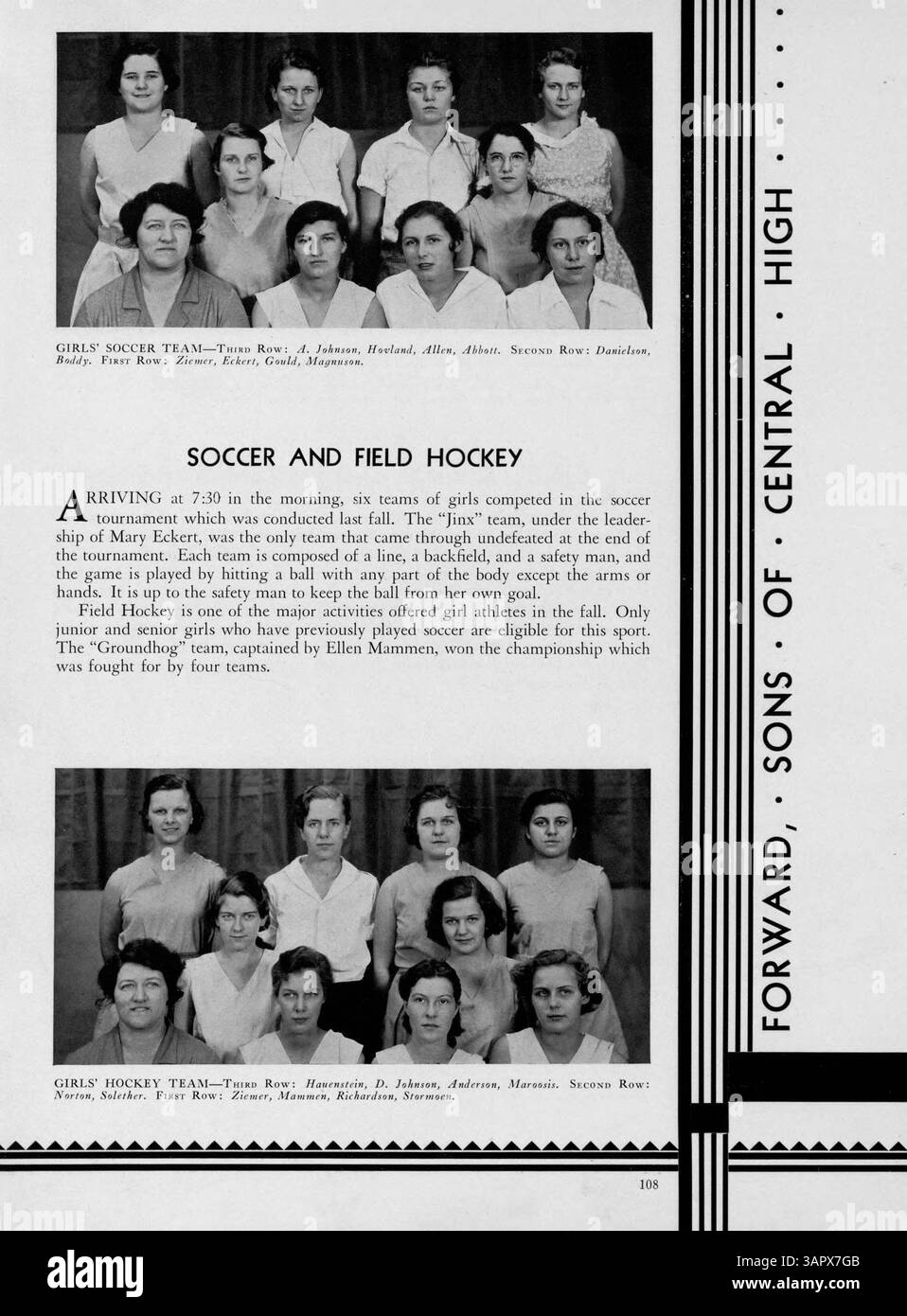 The 1933 'Centralian' yearbook from Central High School documents the ...