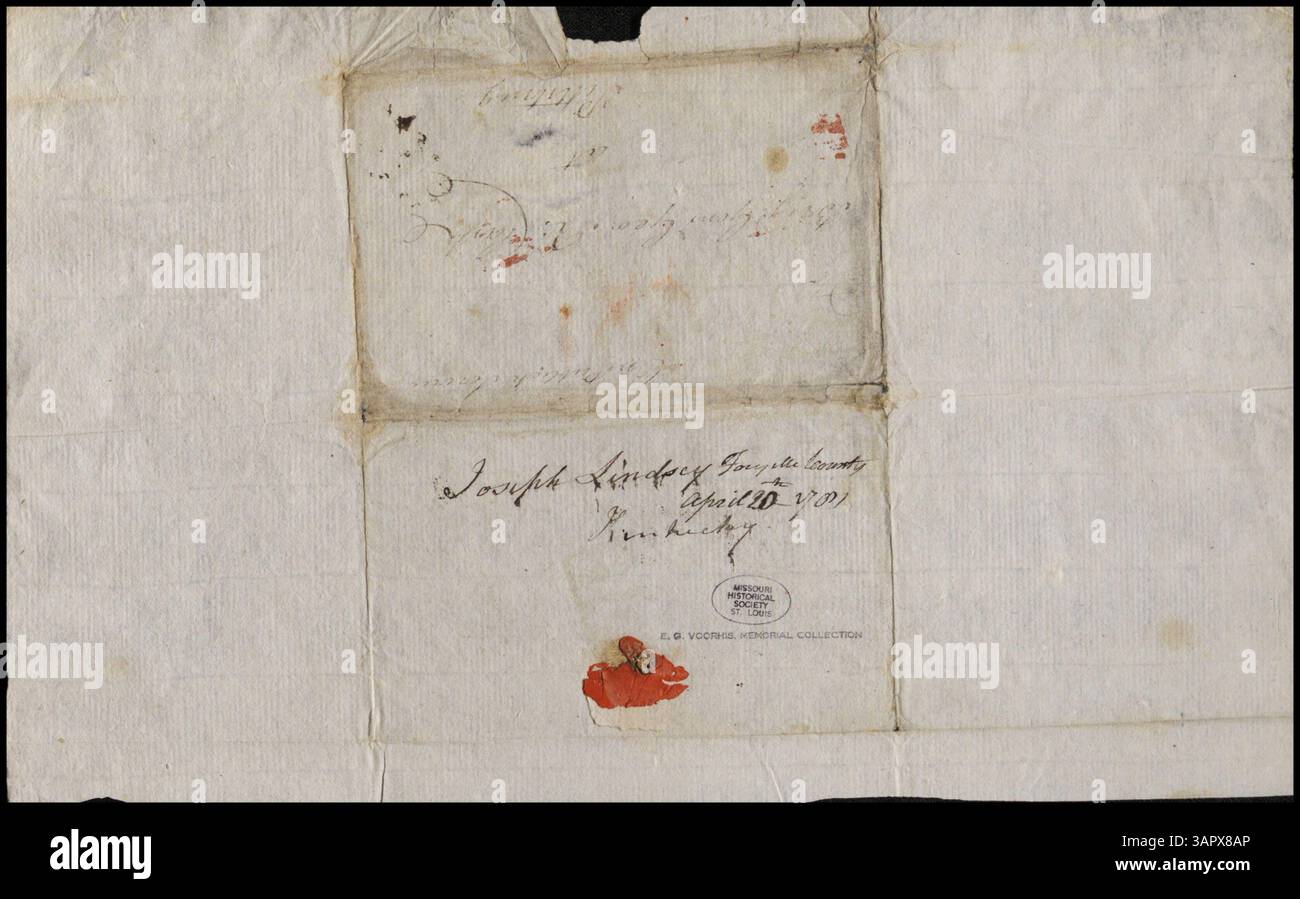 A letter from Joseph Lindsay, written from Fayette County to George ...
