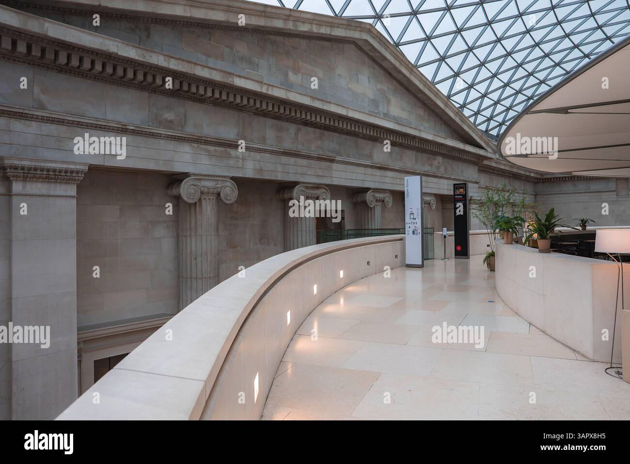 Interior View of the British Museum's Great Court in London Stock Photo ...