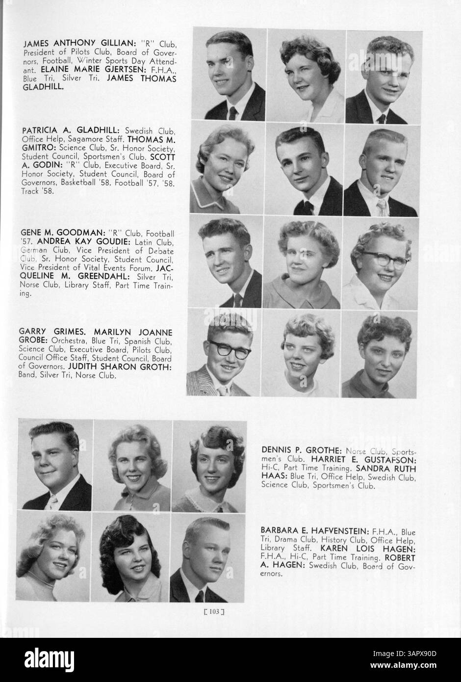 The 1958 'Sagamore' yearbook from Roosevelt High School features ...