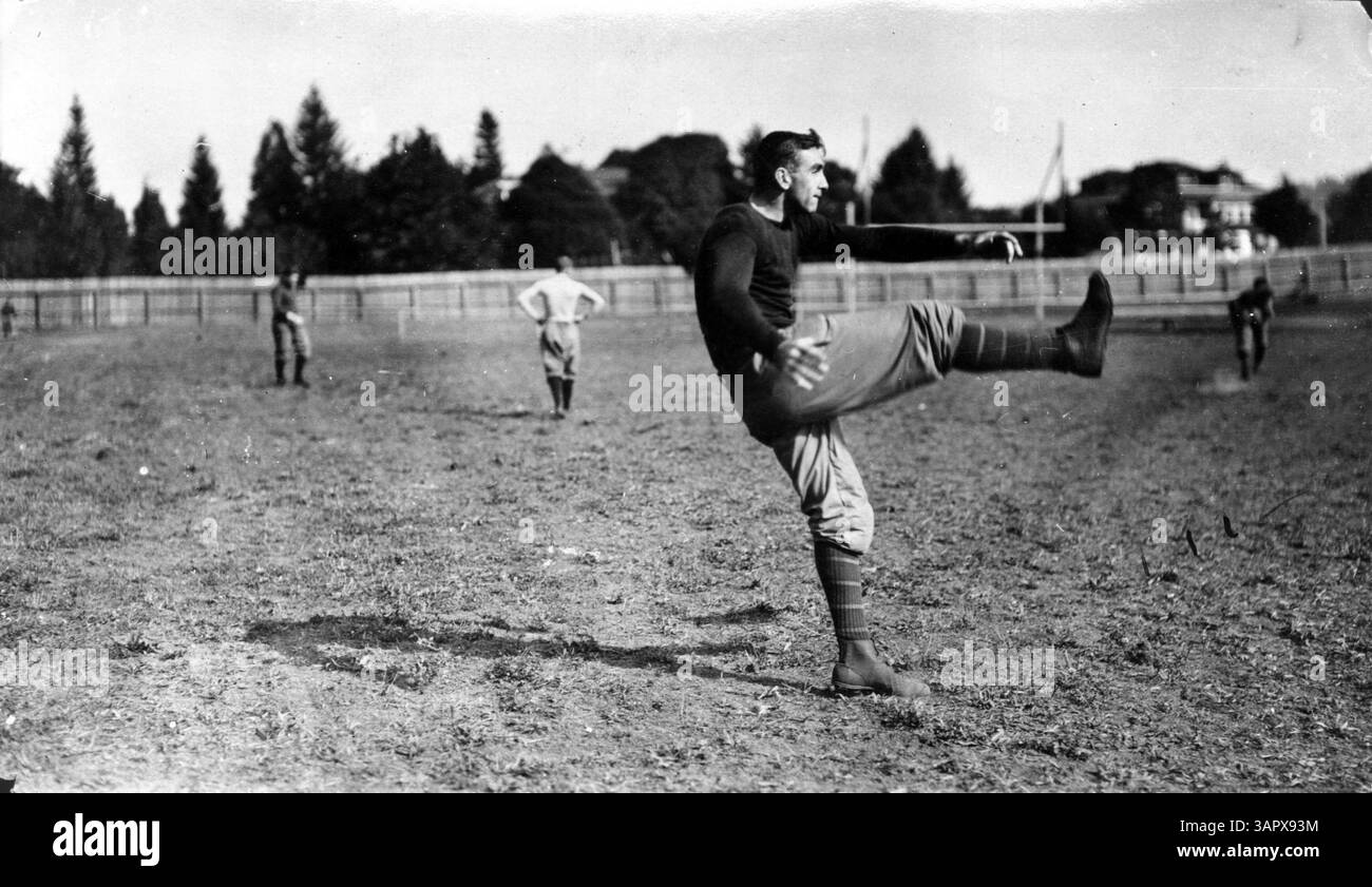 This photograph shows an unidentified University of Oregon football ...