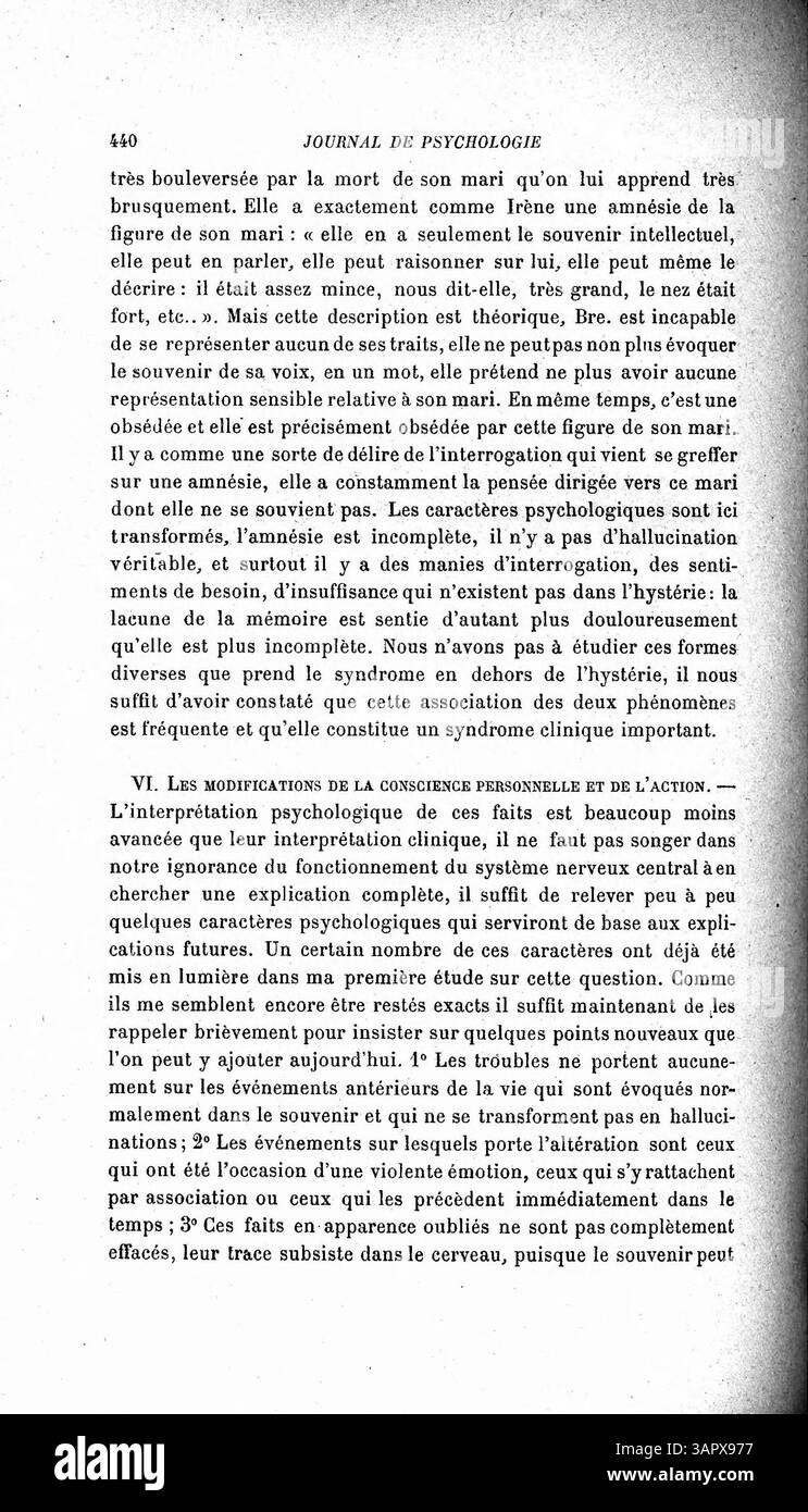 This work by P. Janet explores the relationship between memory, amnesia ...