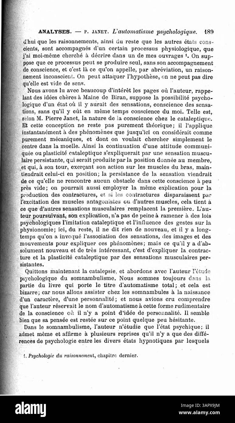 Review of Pierre Janet's 'L'automatisme psychologique', a critical ...