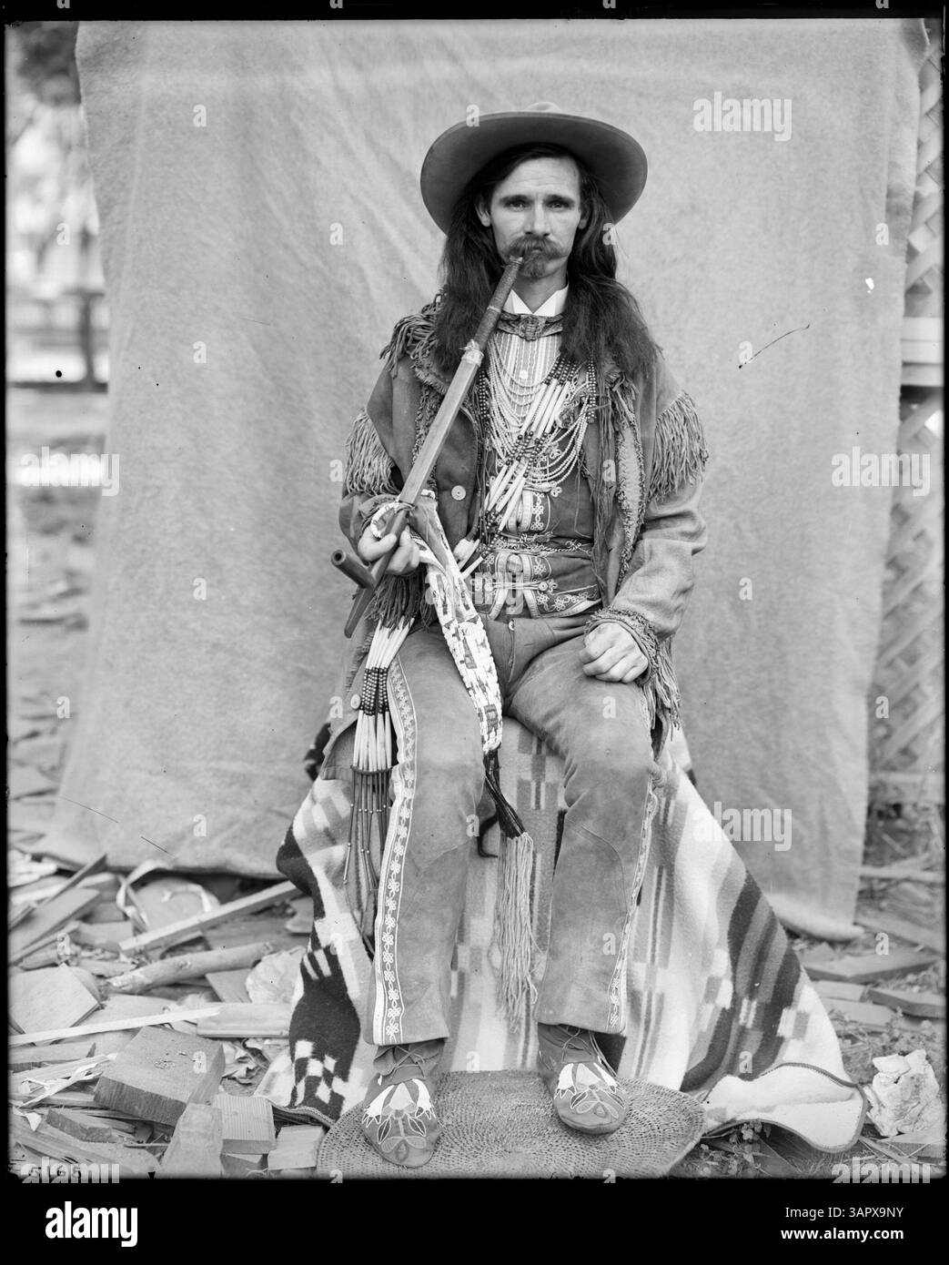 Arizona Bill is shown in a scout costume, portraying his role in ...