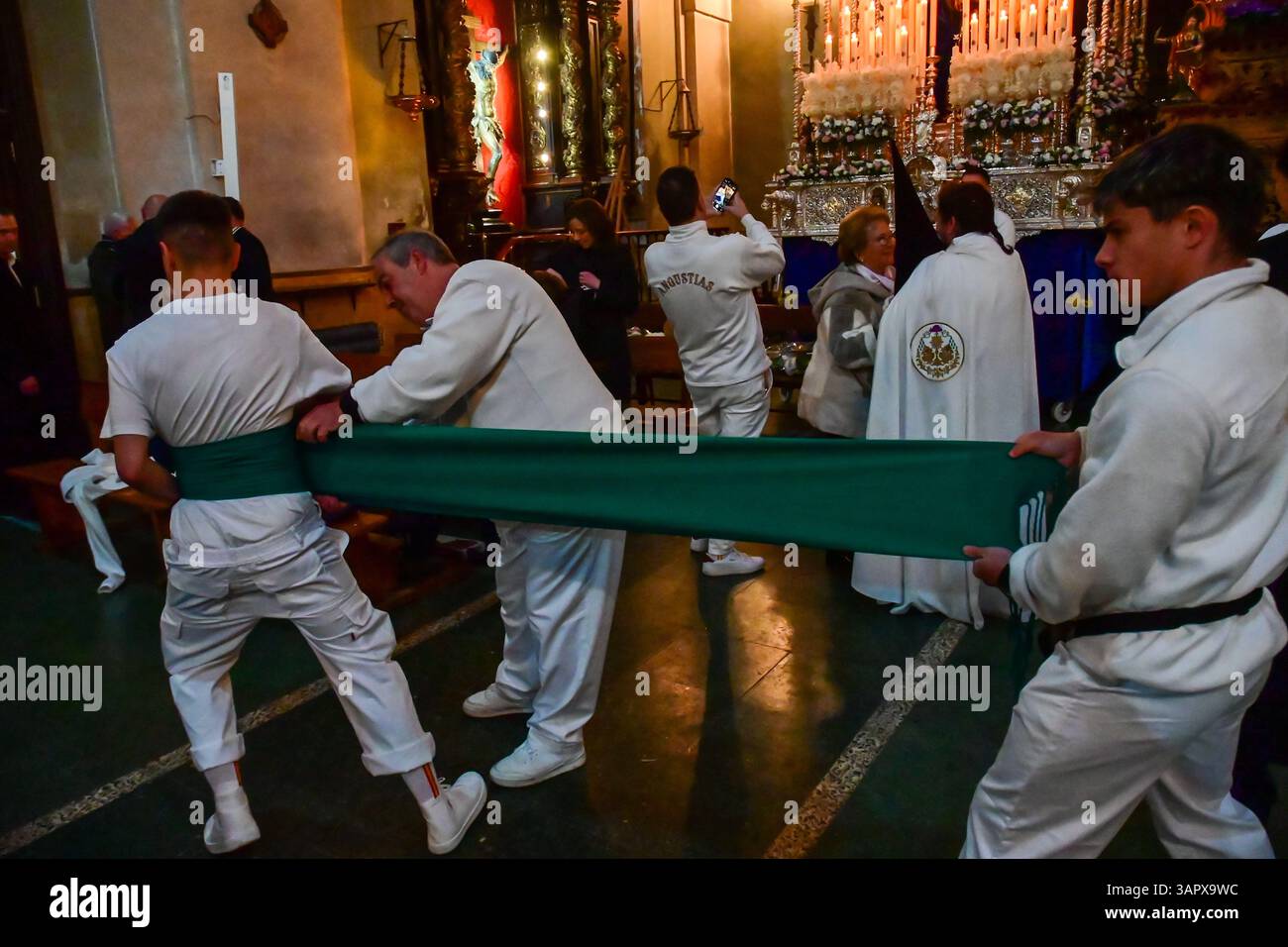 Madrid, Madrid, SPAIN. 16th Apr, 2025. Despite the procession's ...