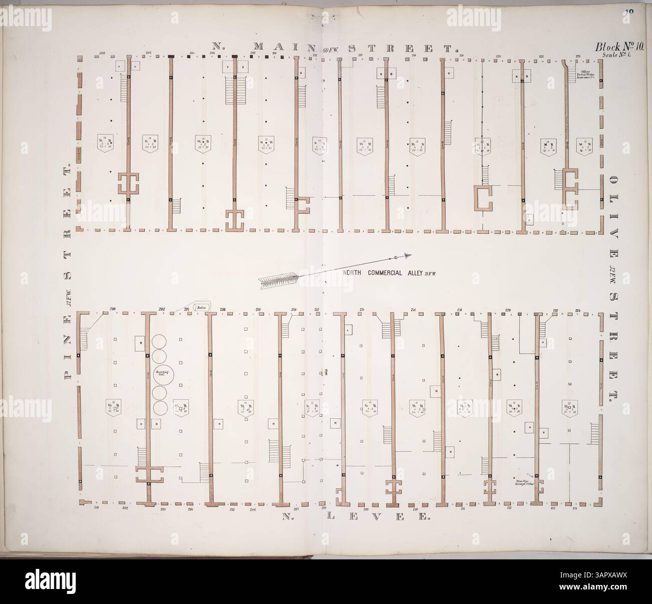 A detailed insurance map of St. Louis, Missouri, from A. Whipple & Co ...