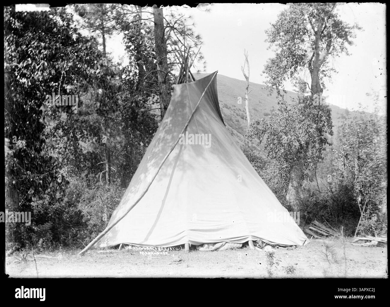 A single tipi stands on the Umatilla Indian Reservation, reflecting ...