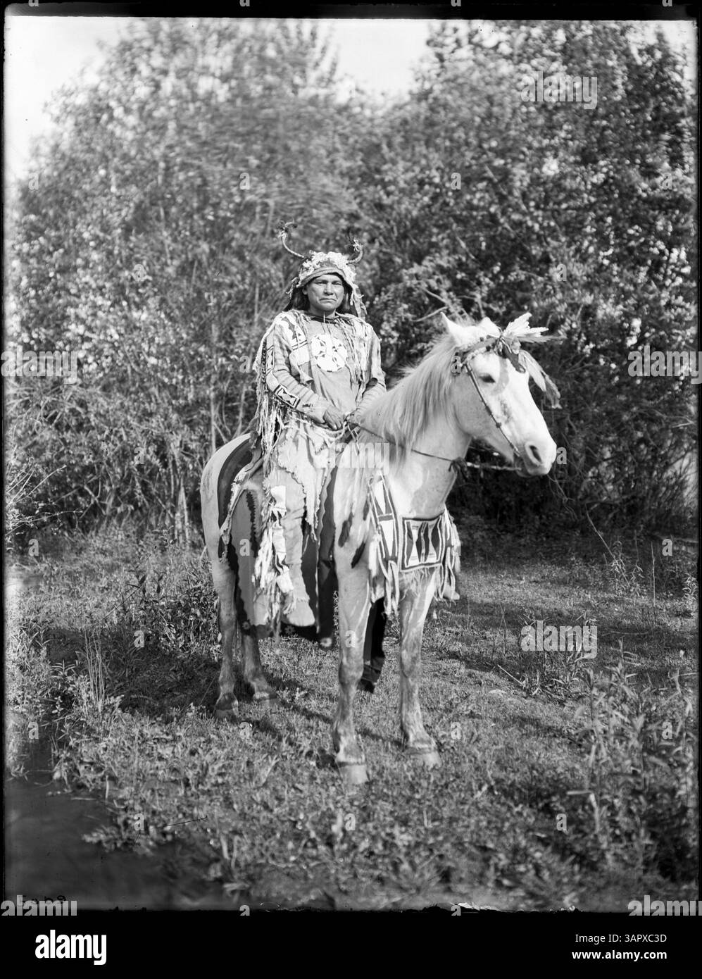 This photograph by Lee Moorhouse shows Luke Minthorn, a Native American ...