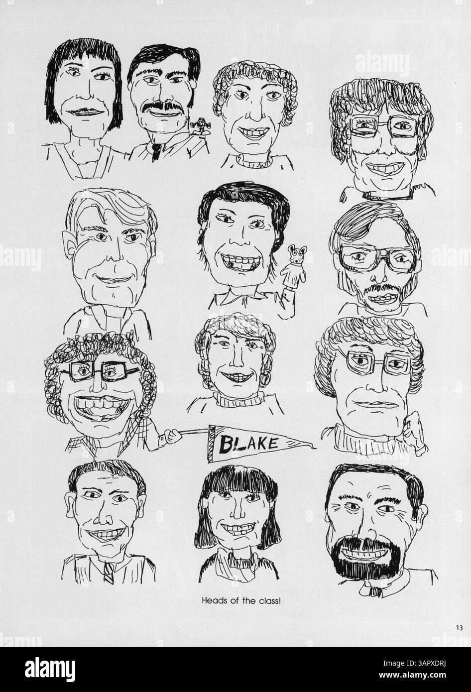 The 1988 Blake Middle School yearbook highlights the key aspects of ...