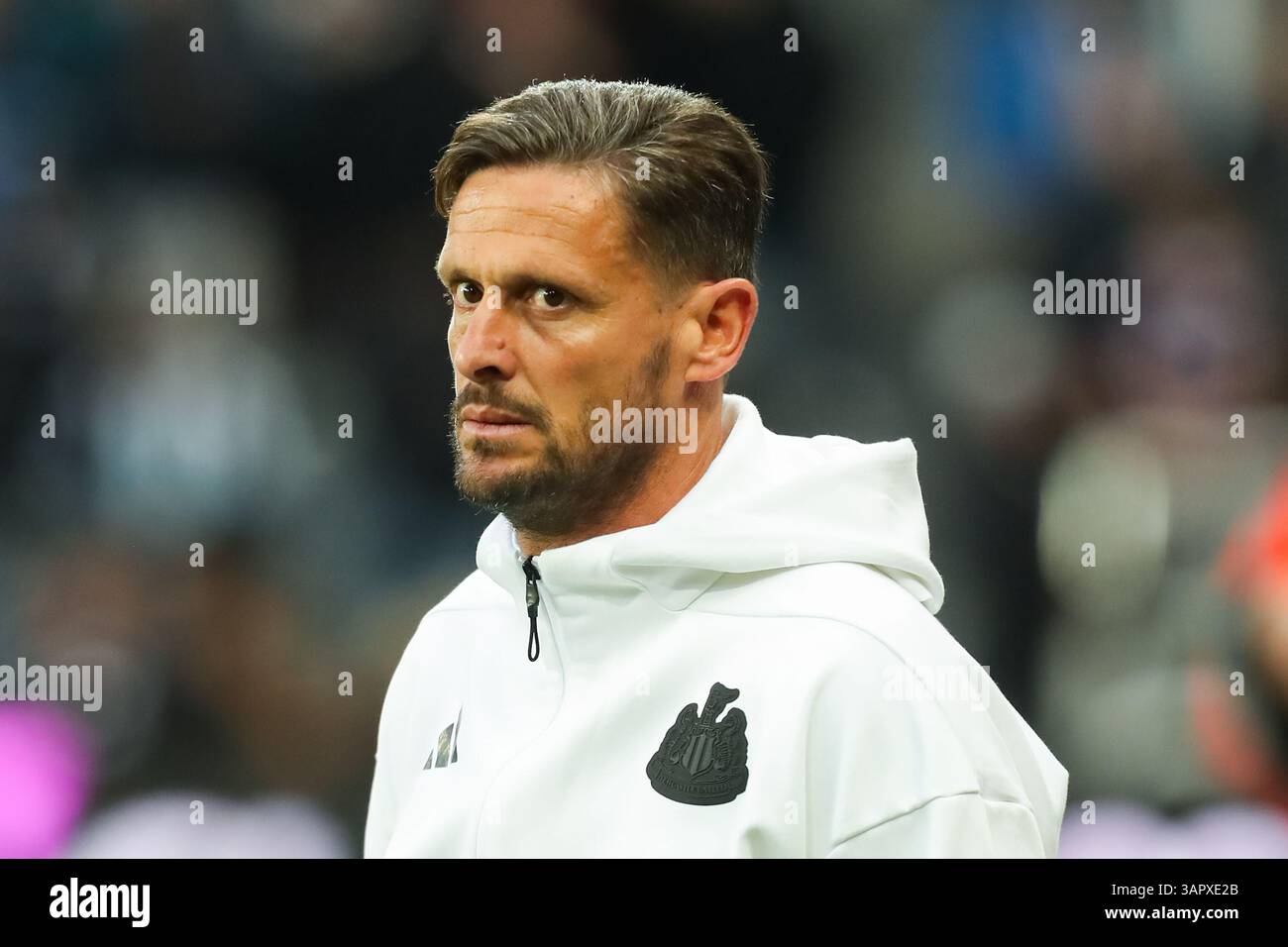 Newcastle, UK. 16th Apr, 2025. Newcastle United Assistant Manager Jason ...
