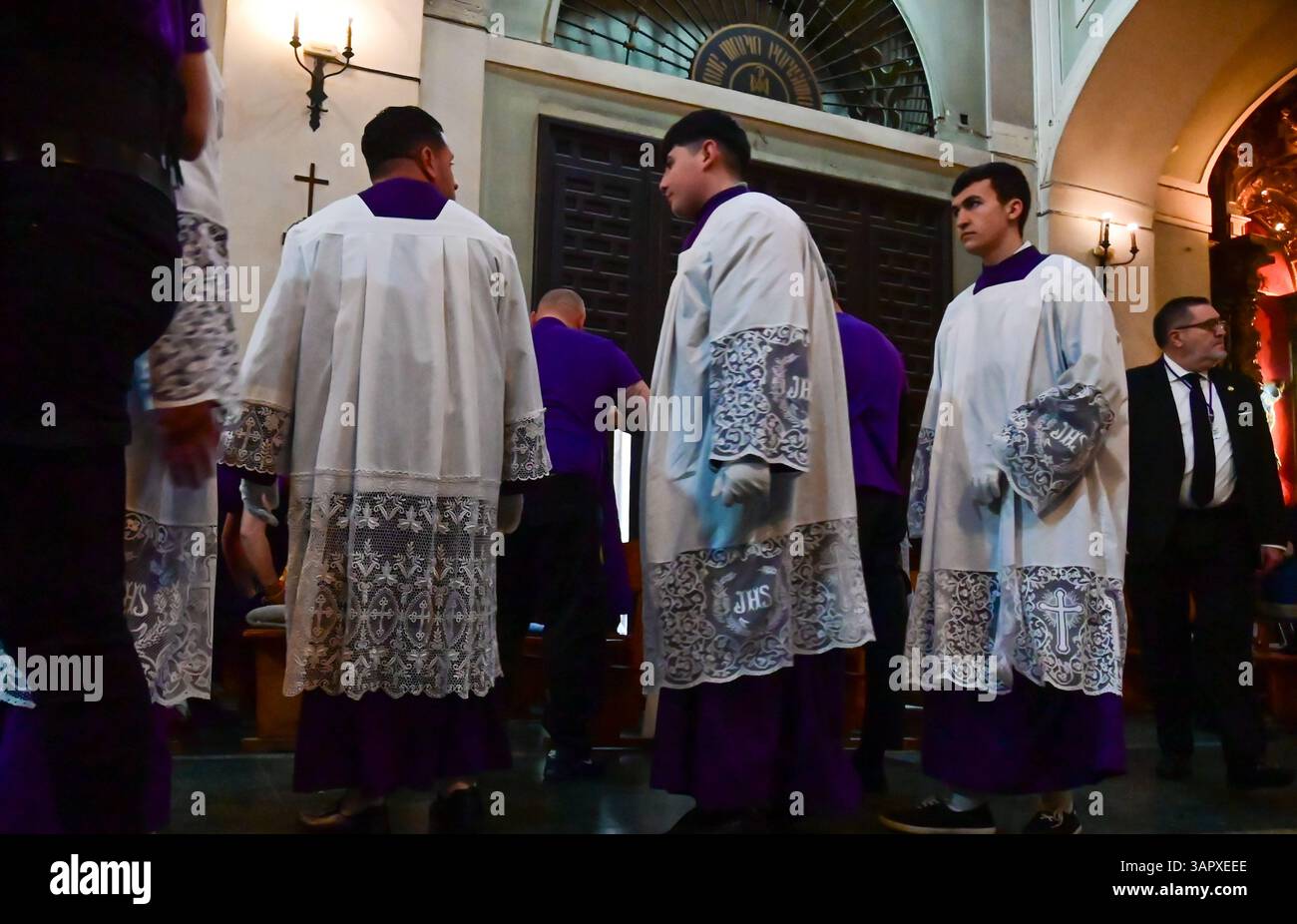 Madrid, Madrid, SPAIN. 16th Apr, 2025. Despite the procession's ...