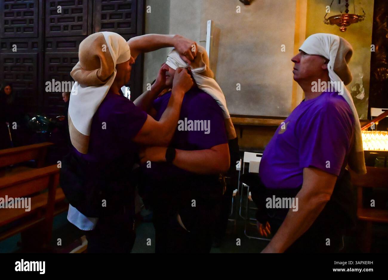 Madrid, Madrid, SPAIN. 16th Apr, 2025. Despite the procession's ...