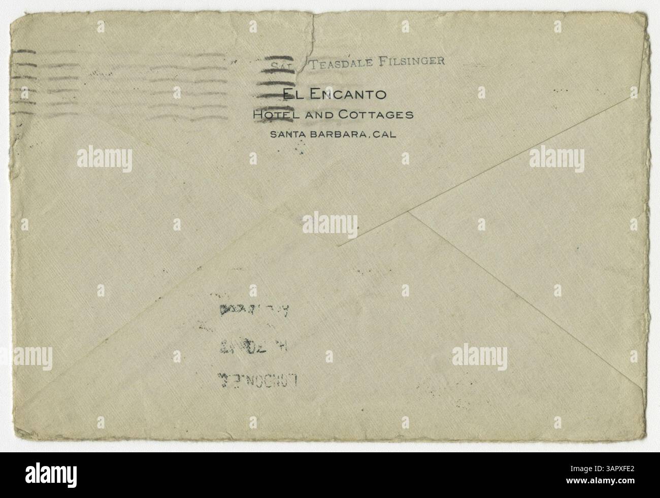 Sara writes a heartfelt letter to Ernst Filsinger from Santa Barbara ...