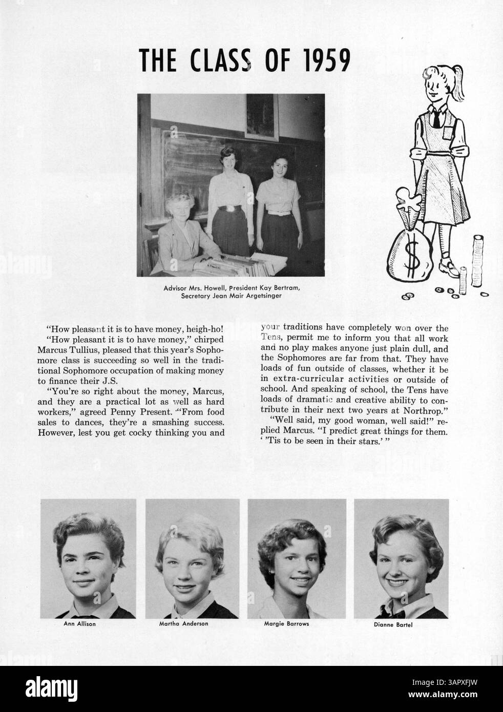 The 1957 'Tatler' yearbook from Northrop Collegiate School serves as a ...